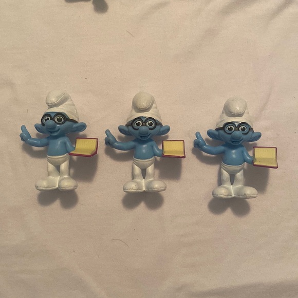 Toys | 213 Mcdonalds Smurfs 3 Brainy Smurf Figure Happy Meal Toy | Poshmark
